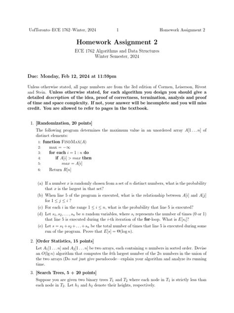 Ece1762hw2 Pdf Computer Programming Algorithms
