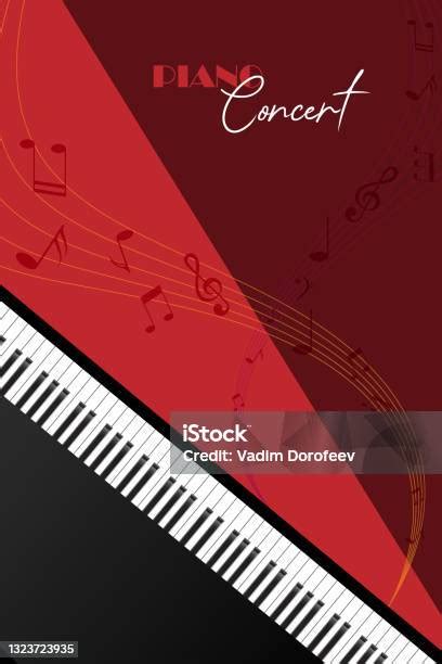피아노 콘서트 벡터 그림입니다 콘서트 초대장 전단지 포스터 배너 다양한 응용 프로그램이 가능합니다 배경 주제에 대한 스톡 벡터 아트 및 기타 이미지 Istock