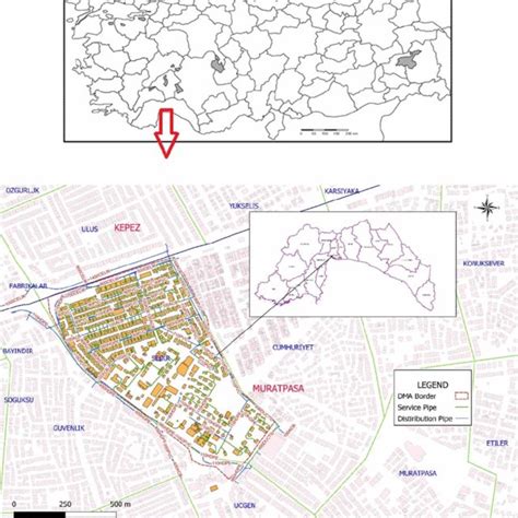 Map Showing The Details Of The Psa And Antalya In Turkey Download