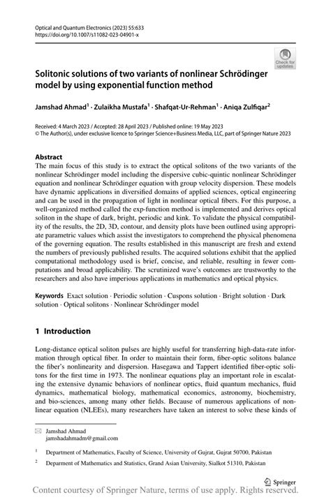 solitonic solutions of two variants of nonlinear schrödinger model by