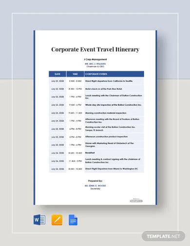 Event Itinerary 15 Examples Format Pdf Examples