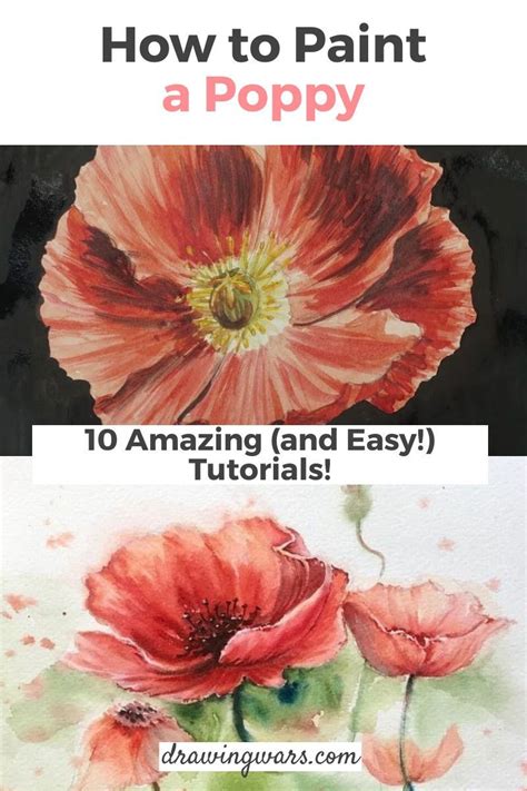 How To Paint A Poppy Amazing And Easy Tutorials Artofit
