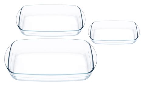 Imperial Home 3 Pc Glass Rectangular Baking Dish