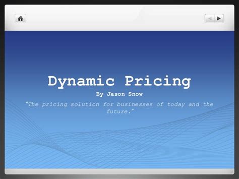 Dynamic Pricing