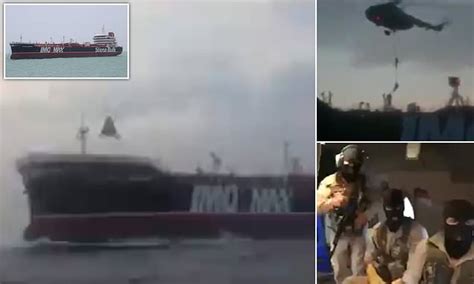 Iranian Revolutionary Guard Commandos Drop From Helicopter To Hijack British Tanker Daily Mail