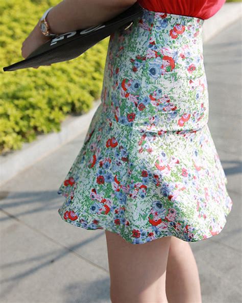 Miamasvin Pleated Floral Skater Skirt KSTYLICK Latest Korean Fashion K Pop Styles