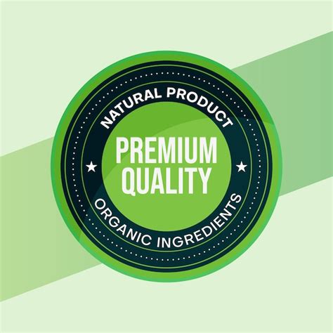 Premium Vector Green Natural Product Premium Quality Badge Collection