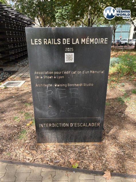 Holocaust Memorial In Lyon Vandalized With “free Gaza” Graffiti The