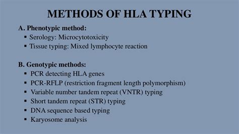 Hla Typing And Its Role In Tissue Transplantation