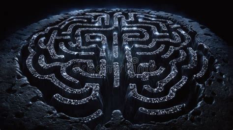 Intricate Labyrinth Carved Into A Brain Shape Reveals Complex Pathways