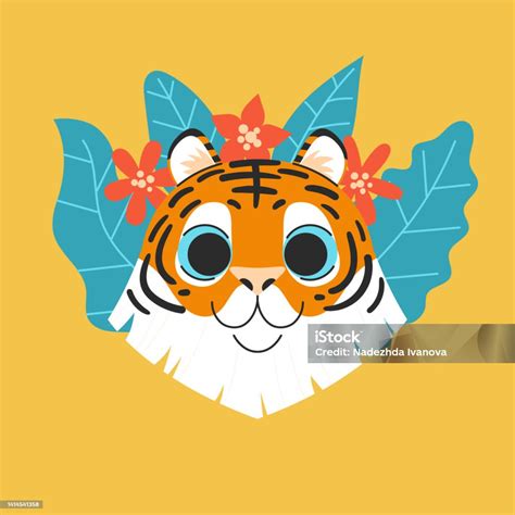 손으로 그린 호랑이 얼굴 일러스트 레이 션 벡터 일러스트 레이 션 고양잇과에 대한 스톡 벡터 아트 및 기타 이미지 고양잇과