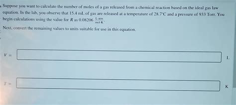Solved Suppose You Want To Calculate The Number Of Moles Of Chegg Com