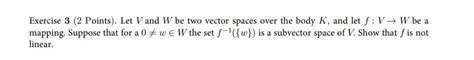 Solved Exercise 3 2 Points Let V And W Be Two Vector