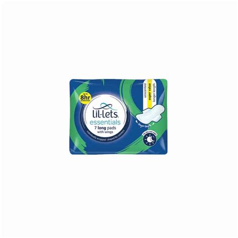 Lil Lets Essential Long Pads 7s Unscented Extra Absorbent Protection
