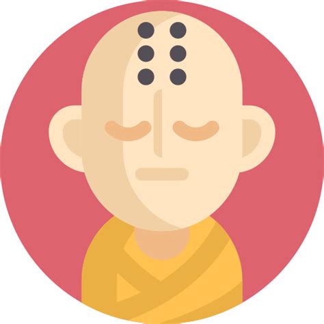 Monk Detailed Flat Circular Flat Icon