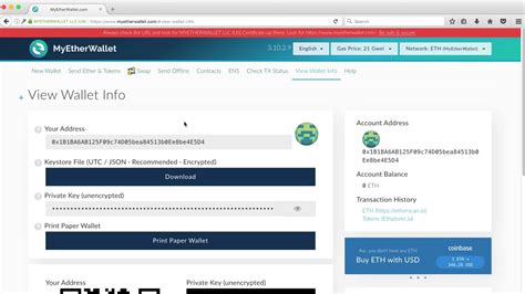 How To Create Ethereum Wallet Youtube