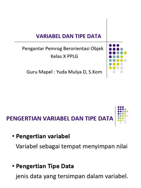 Variabel Dan Tipe Data Pdf