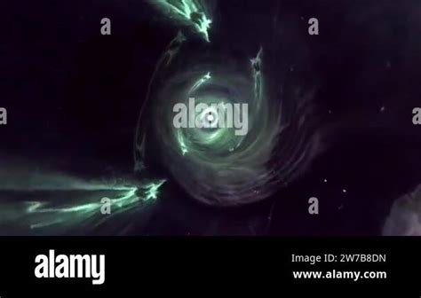 Abstract Background For Traveling Through Turquoise Wormhole 4K 3D
