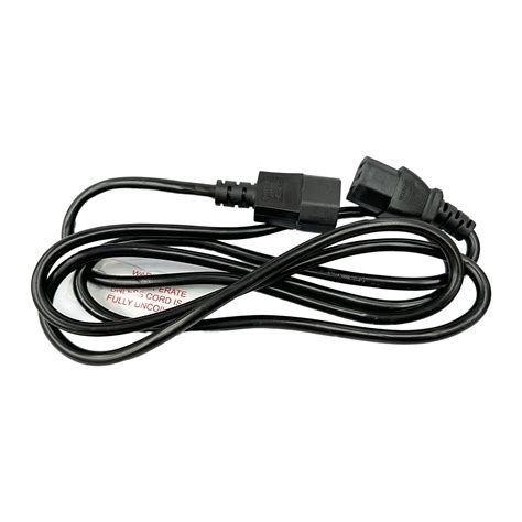 Dl 18m Iec C13 Female To Iec C14 Male Power Extension Cable Dawntronic