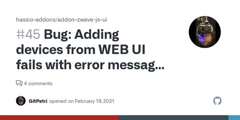 Bug Adding Devices From Web Ui Fails With Error Message Error While Calling Api Startinclusion