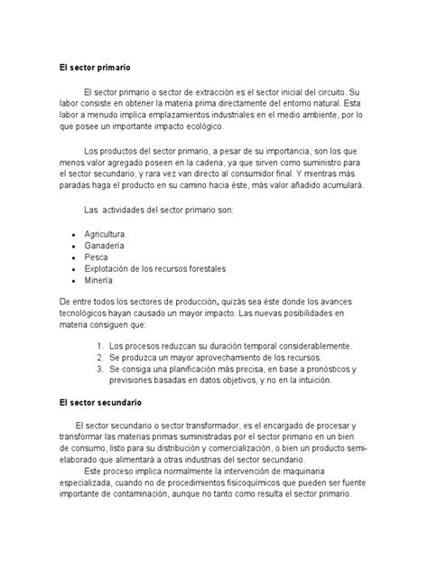 El Sector Primario Pdf