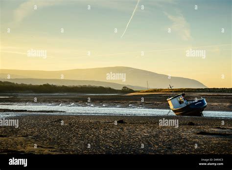 Boat By The Estuary Of The River Esk At Ravenglass In The Lake District