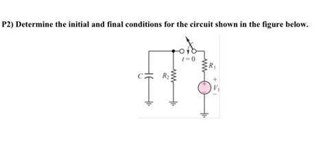 Solved P Determine The Initial And Final Conditions For Chegg