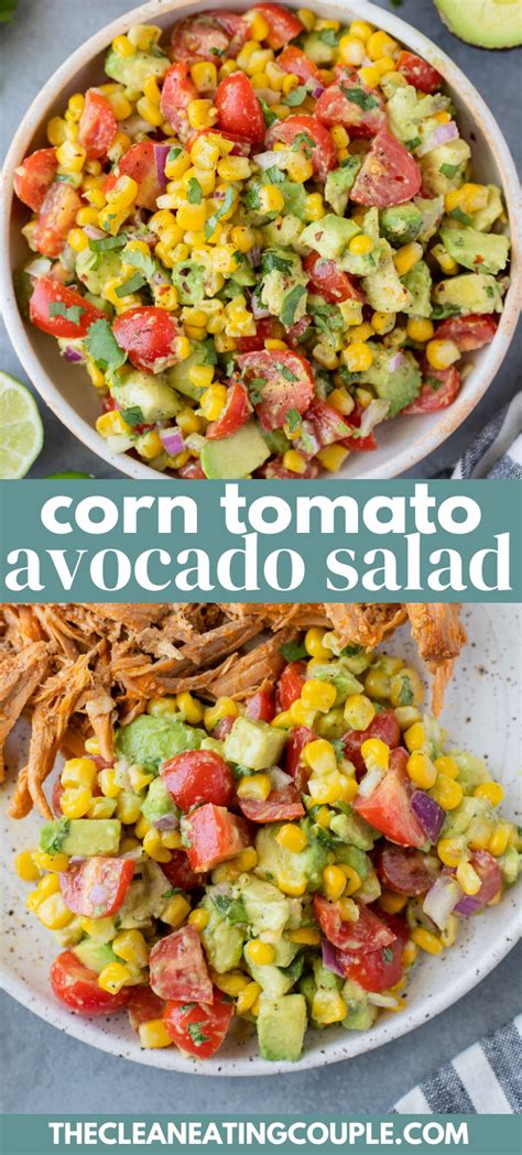 Corn Tomato Avocado Salad Recipe Side Dish Recipes Healthy Avocado