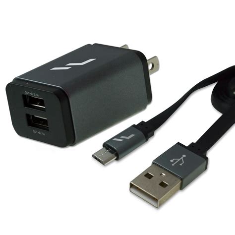 Cargador Rápido Pared Micro Usb Gris
