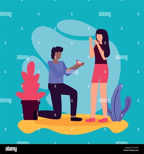 Couple Romantic Activities Outdoors Flat Stock Vector Image And Art Alamy