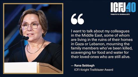 Rana Sabbagh Accepts Icfj Knight Trailblazer Award Icfj