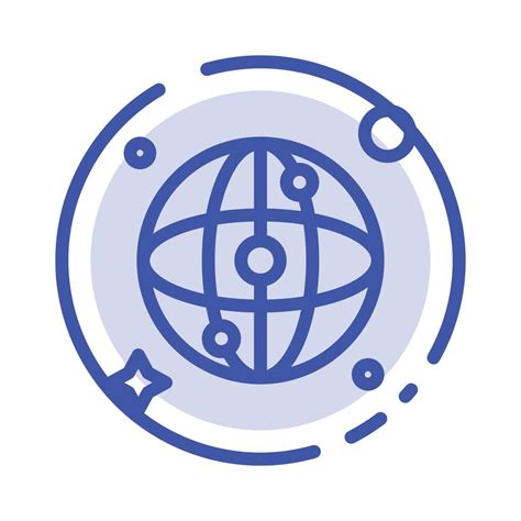 World Map Network Blue Dotted Line Line Icon 13328129 Vector Art At Vecteezy