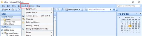 Where Is The Tools Menu In Outlook Techcult