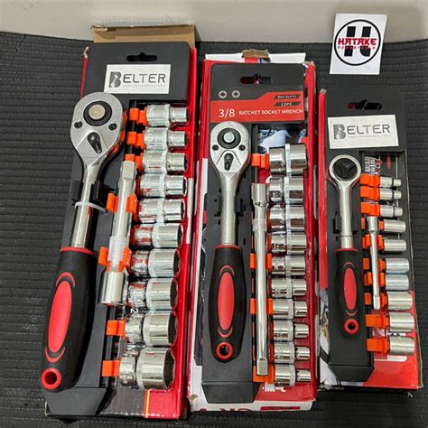 Jual Kunci Socket Set 12 Pcs Kunci Shock Pas 1 2 1 4 3 8 Kunci Socket Shopee Indonesia