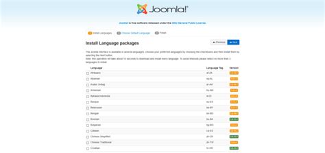 file j3x language installation screen page 1 png joomla documentation