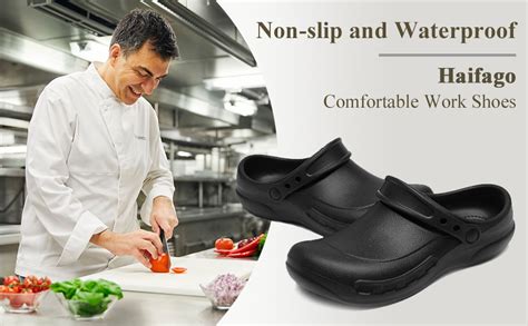 Haifago Non Slip Chef Shoes For Men Kitchen Oil Resistant