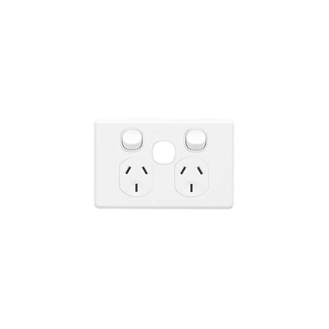 Twin Switch Socket Outlet 250v 10a Removable Extra Switch Classic Gloss C2025xua We