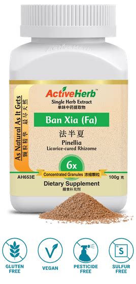 Activeherb Ban Xia Fa Prepared Pinellia Tuber Chinese Single Herbs Golden Needle