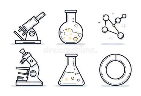 Scientific Illustration Featuring Six Items Stock Illustration Illustration Of Roundbottom