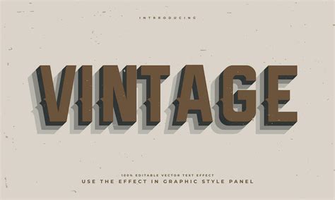 Vintage Retro Editable Text Effect Alphabet Font Typography Typeface