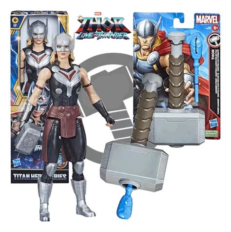 Boneco Poderosa Thor Jane Foster E Lançador De Dardo Mjolnir