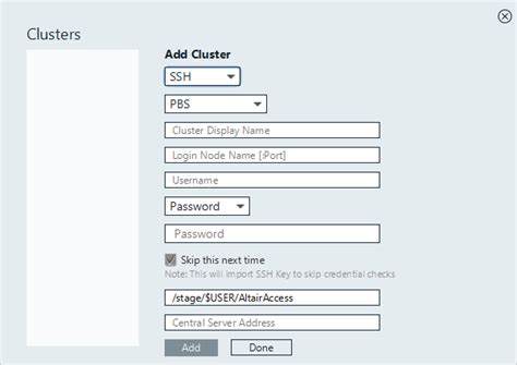 Log Into Access Desktop And Register An Hpc Cluster