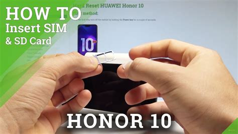 How To Insert SIM In Honor 10 Set Up Nano SIM SIM Slot HardReset