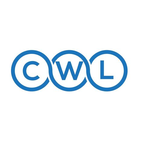 Cwl Letter Logo Design On Black Background Cwl Creative Initials Letter Logo Concept Cwl Vector