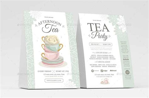 Afternoon Tea Menu Template Print Templates Graphicriver