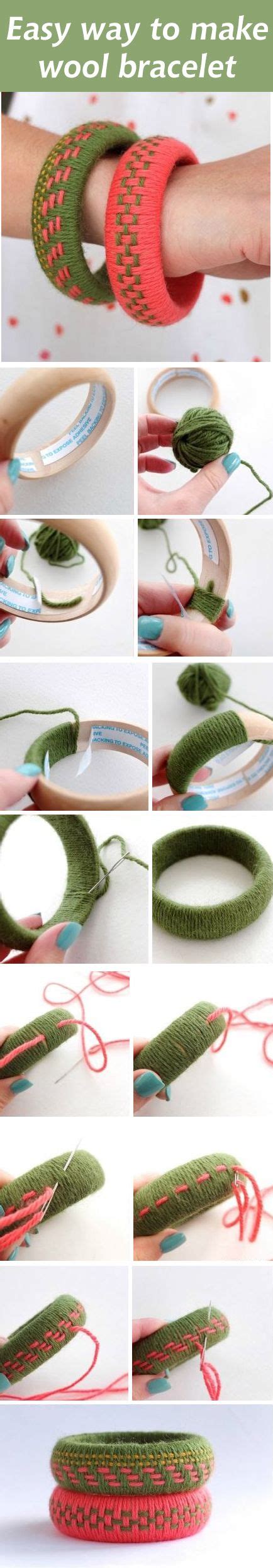 Easy Way To Make Wool Bracelet Handmade Thread Jewellery String Crafts