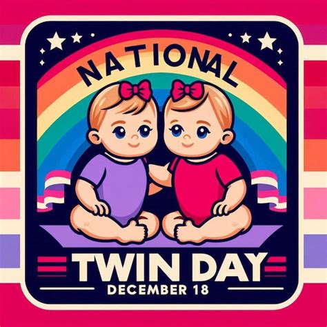 National Twin Day Celebration Honoring Twins Everywhere Premium Ai