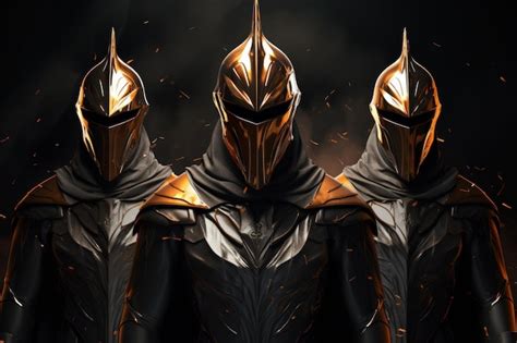 Premium Ai Image Noble Knights Clad In Shining Armor Generative Ai