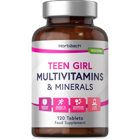 Multivitamin Tablets For Teen Girls 120 Count 15 Essential