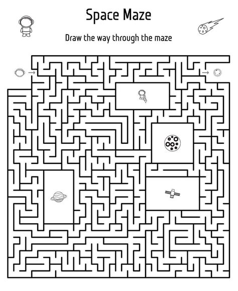 Printable Space Maze Free Free Download And Print For You